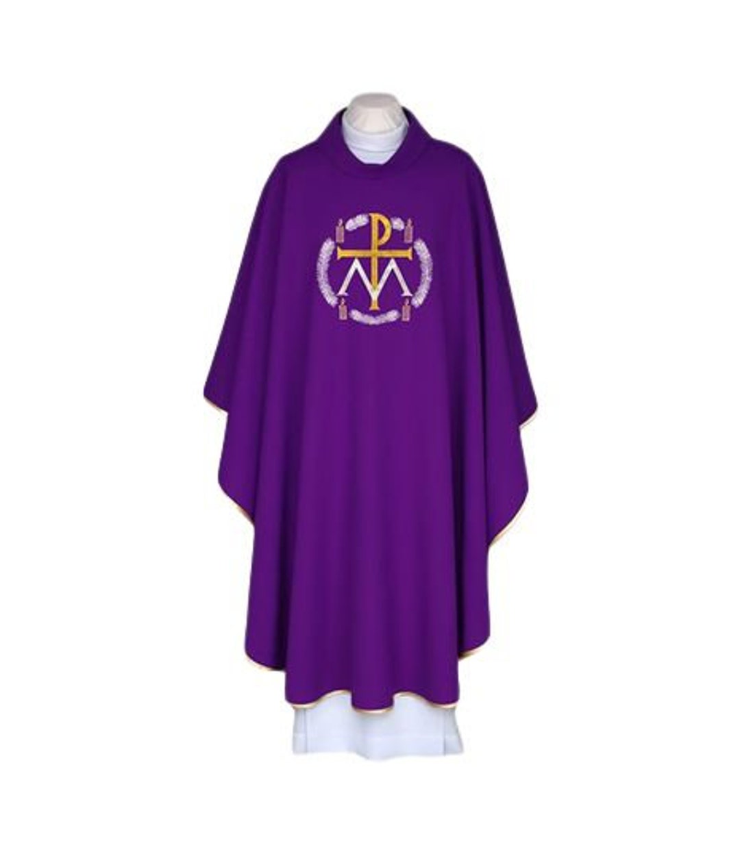 Purple Chasuble, Embroidered Belt - Advent (122) - Etsy