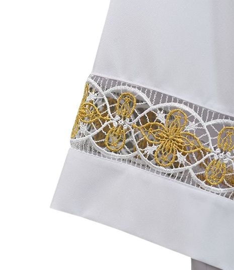 Priest Alb White With Gold Insert (18) - Etsy