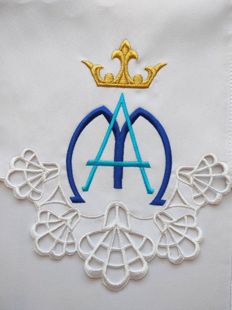 Embroidered Altar Cloth - Marian Pattern (98) - Etsy