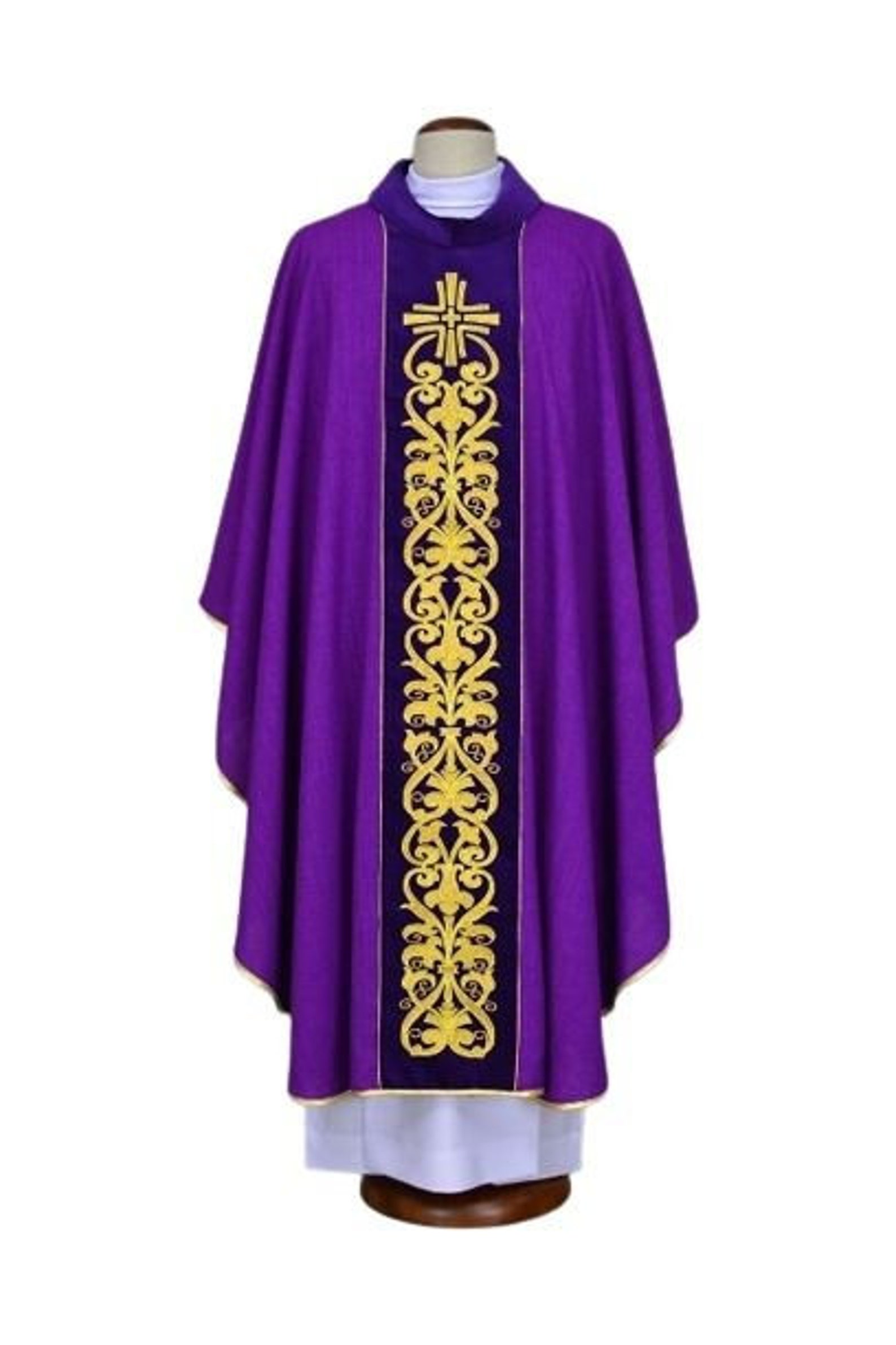 Purple Chasuble Embroidered - Cross, Ornament (19) - Etsy