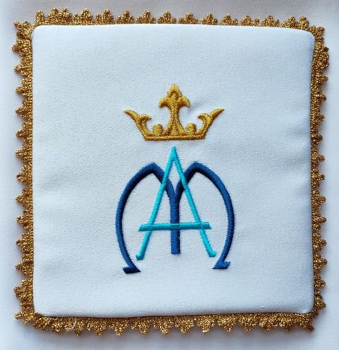 Embroidered Chalice Pall M Marian Pattern (8) - Etsy