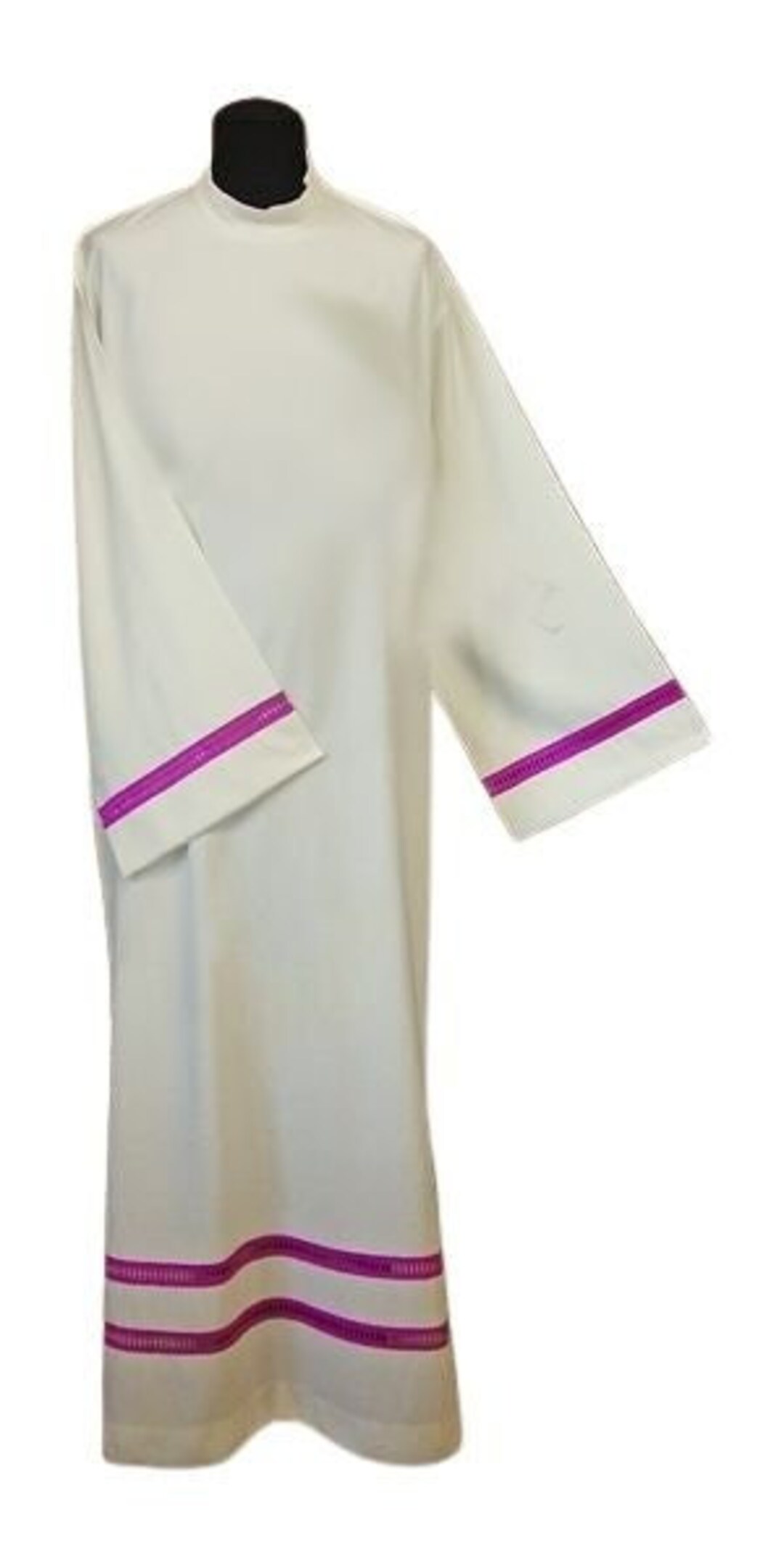 Linen Priest Alb - Purple Inset - Etsy