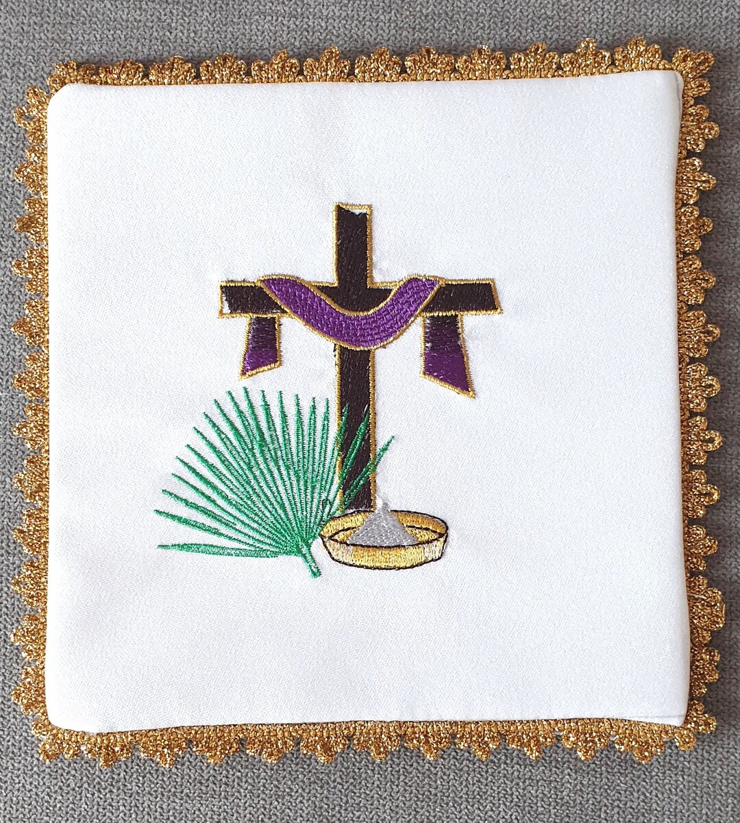 Chalice Pall Embroidered Cross + Robe Purple - Etsy
