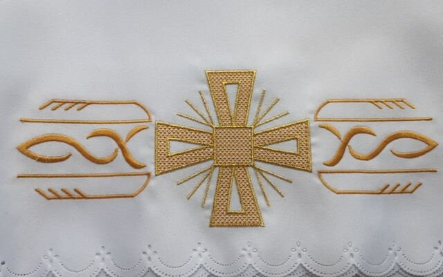 Easter Altar Cloth Embroidered Lamb - Etsy