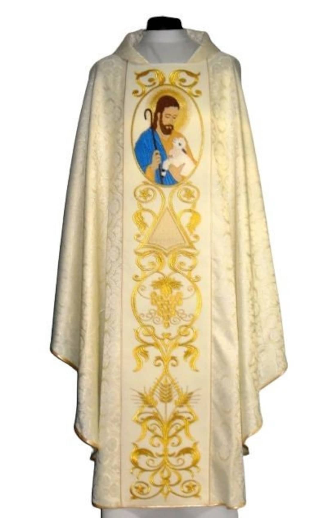 Chasuble of the Good Shepherd - Cream Color Rosette (2) - Etsy