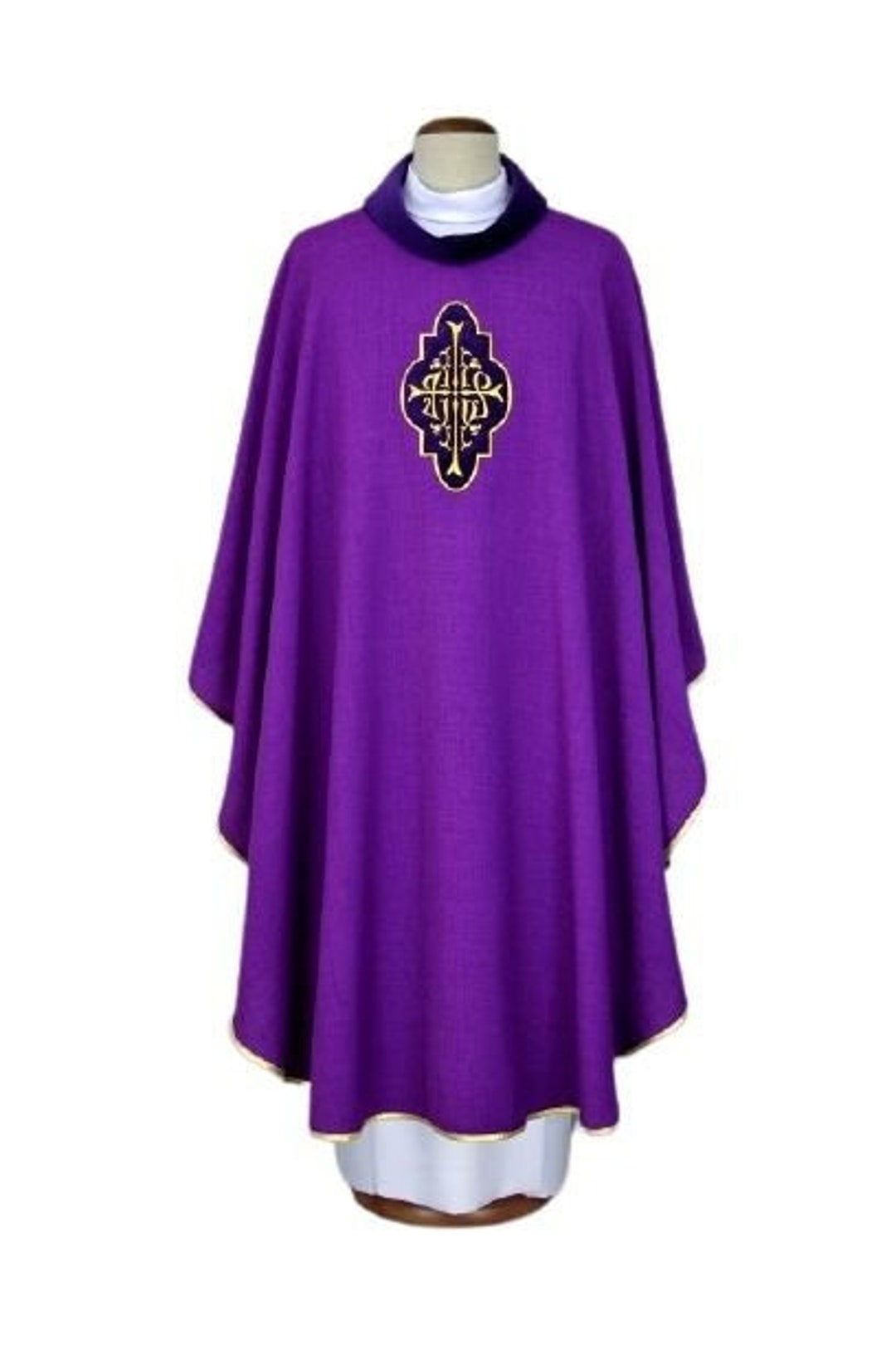 Purple Chasuble With Embroidered Velvet Application (13) - Etsy