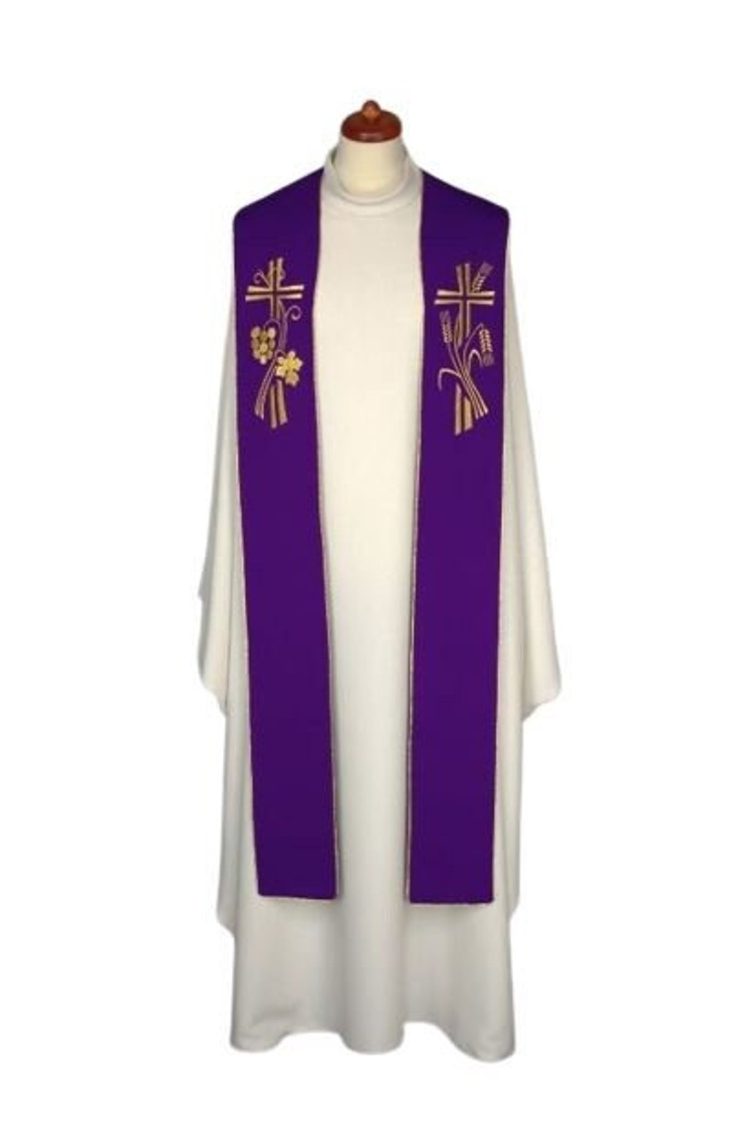 Embroidered Stole for Concelebration - Liturgical Colors (7) - Etsy