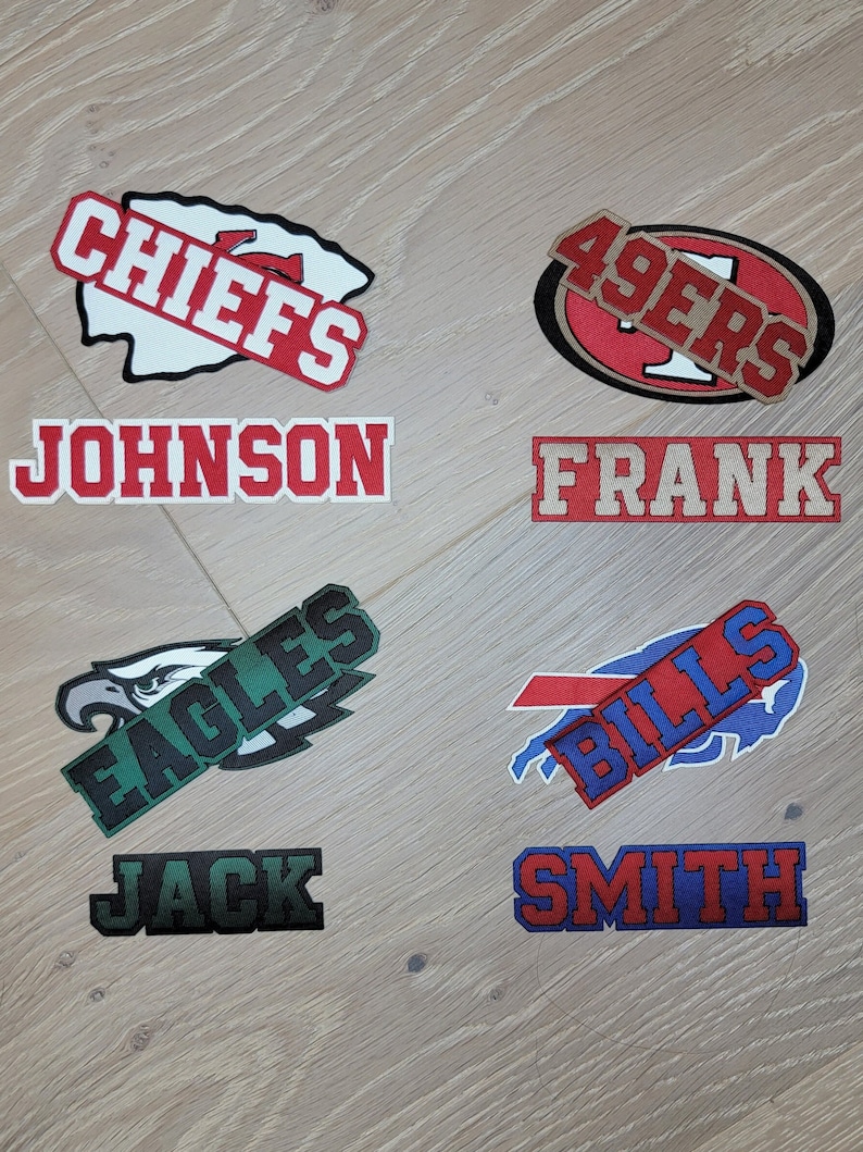 Custom Engraved Football Iron on Patches - Etsy