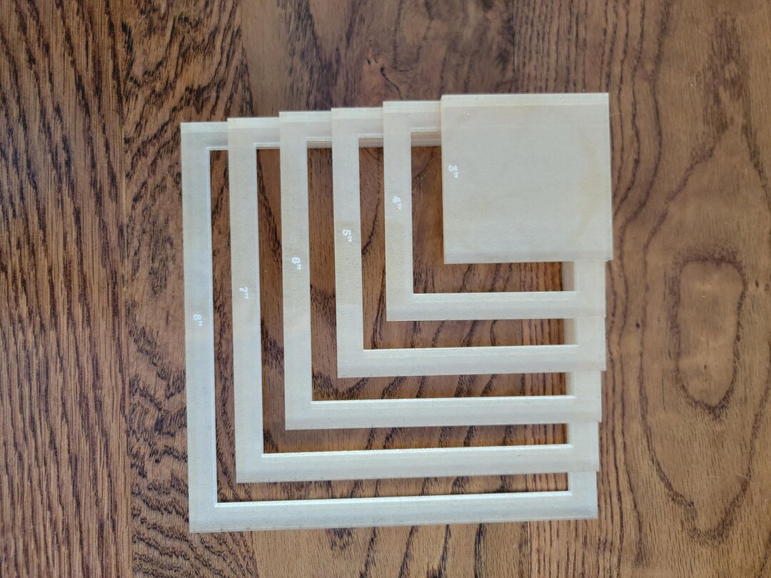 Acrylic Square Router Template: Woodworking Stencil (3-8 Inch) - Etsy
