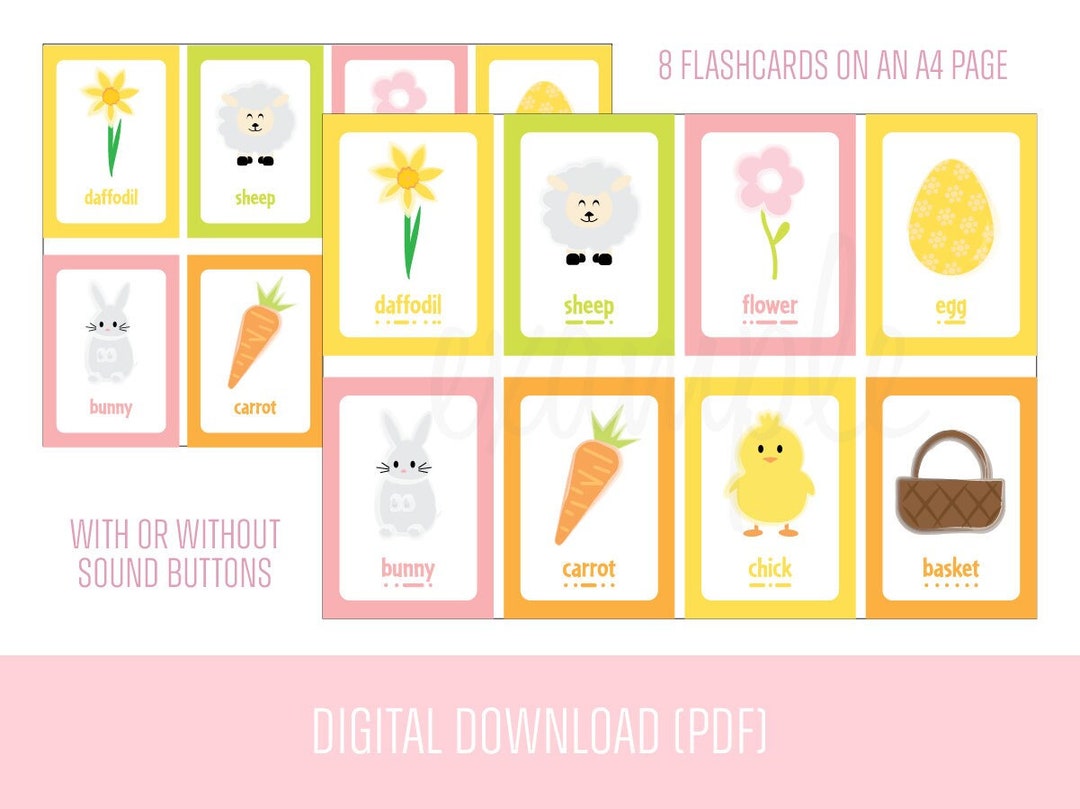 Easter Phonics Flashcards - Etsy