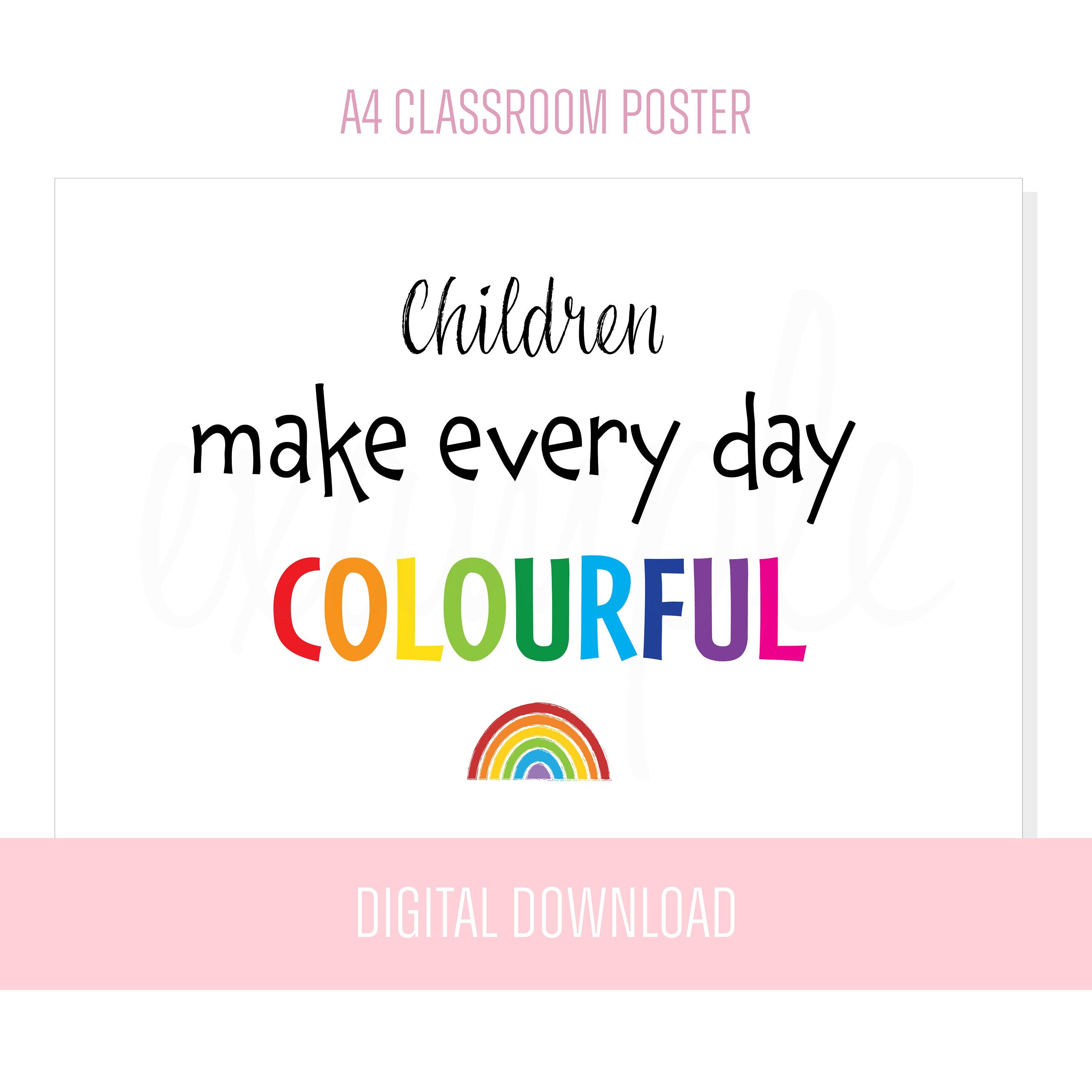 Classroom Rainbow Poster - Etsy