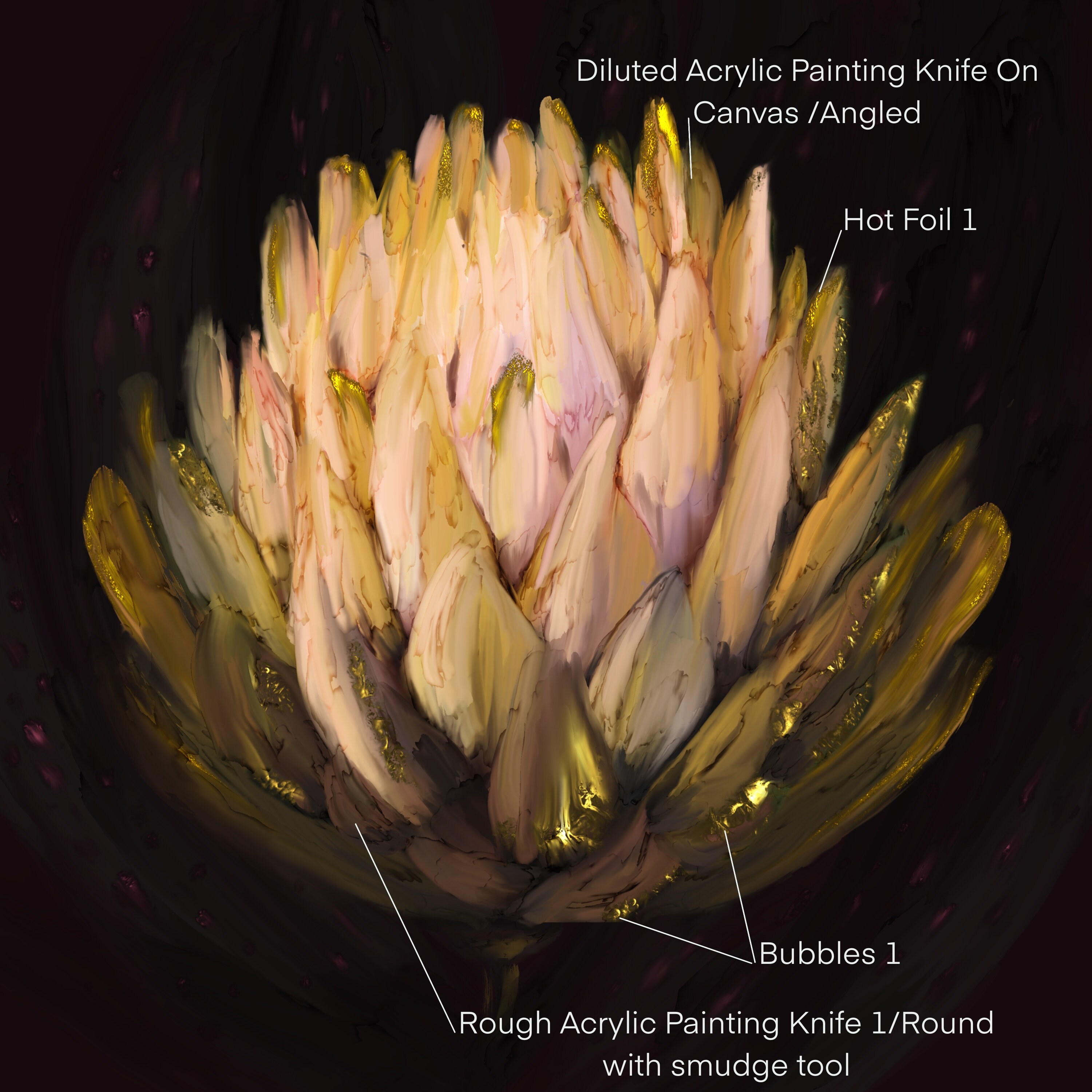 Acrylic & Metallics Brush Set for Procreate App - Etsy