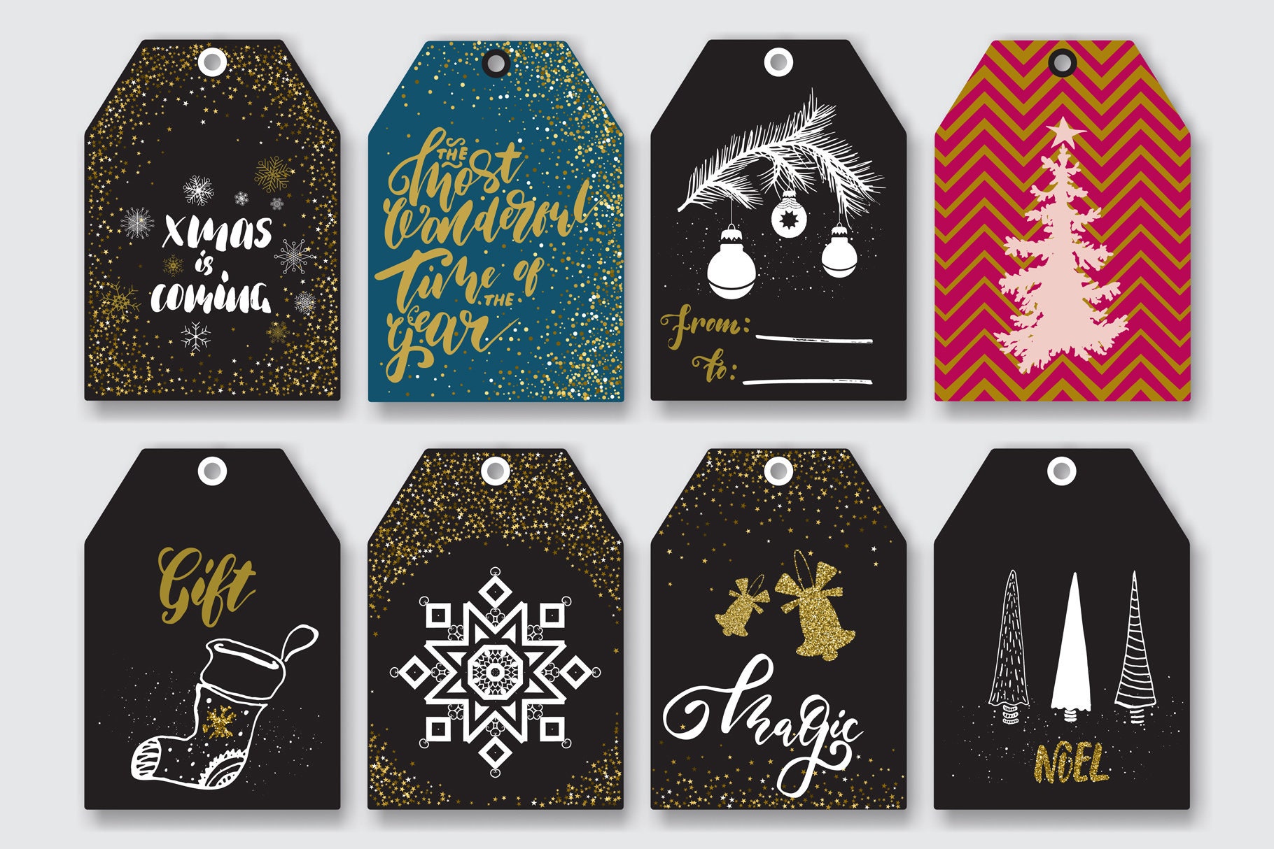 Christmas Gift Tag Templates - Etsy