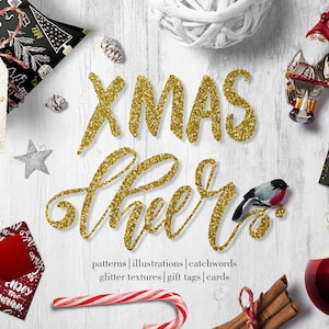 Xmas Cheer Vector Kit - Etsy