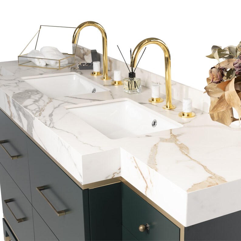 AYASOFYA 72 Inch Green Double Sink Bathroom Vanity - Etsy