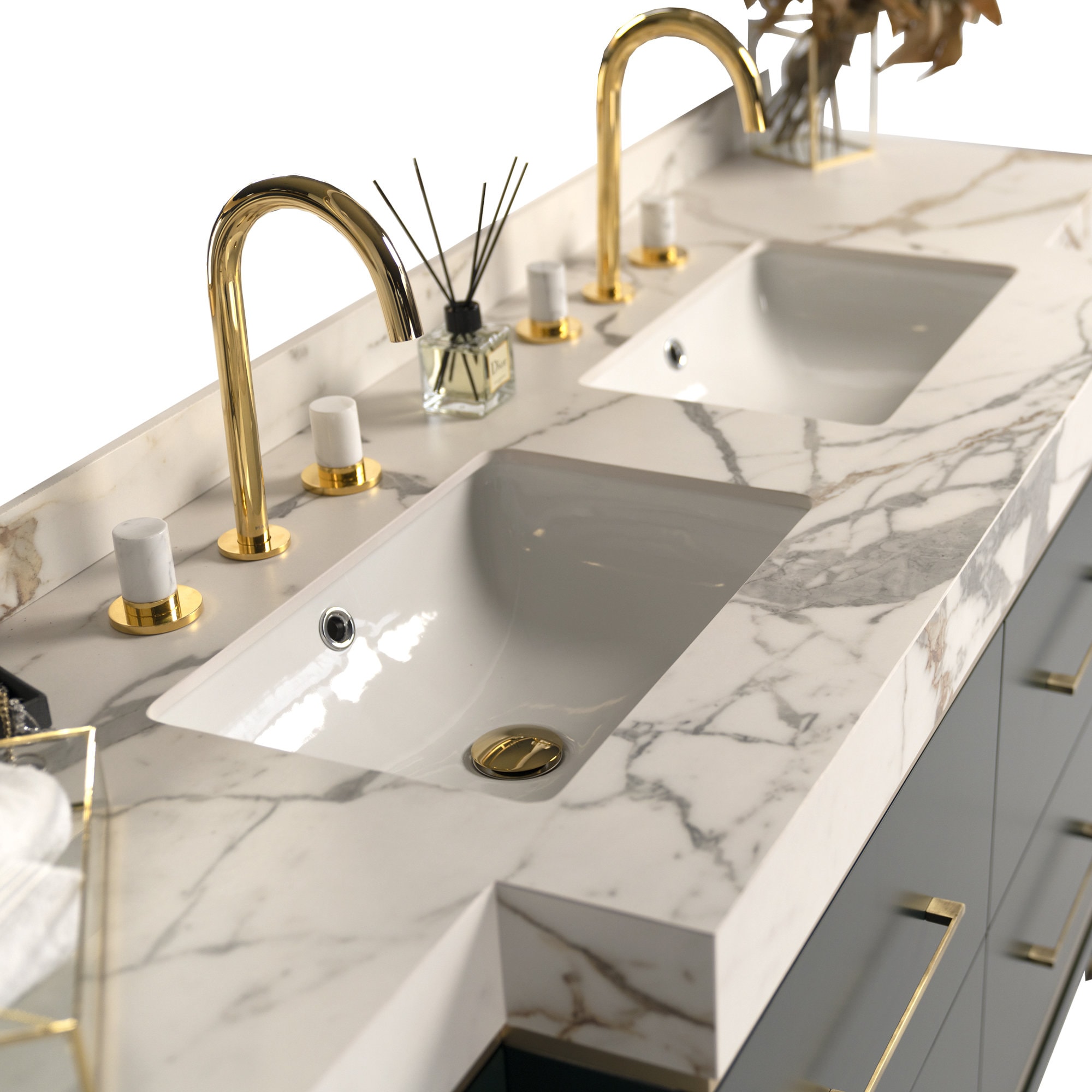 AYASOFYA 72 Inch Green Double Sink Bathroom Vanity - Etsy