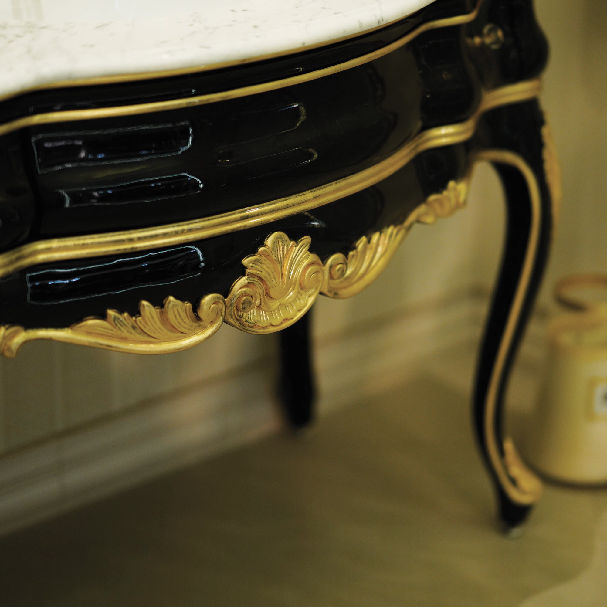 AFRODIT 49" Black Gold Single Sink Bathroom Vanity - Etsy