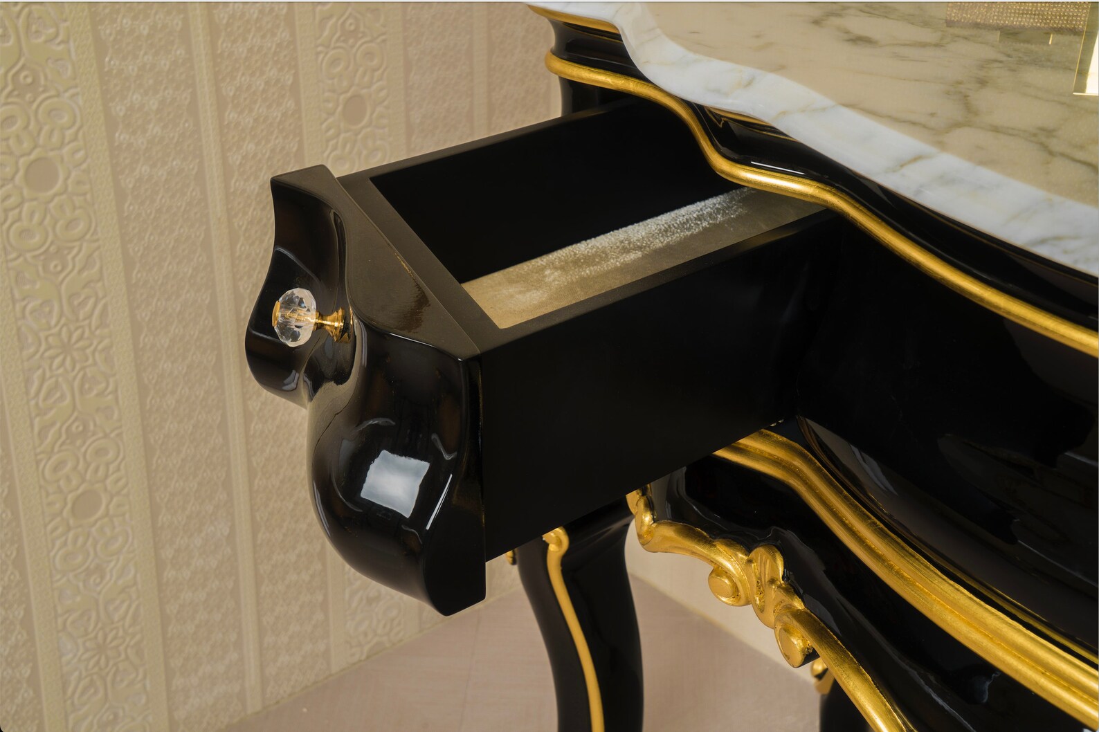 AFRODIT 49" Black Gold Single Sink Bathroom Vanity - Etsy