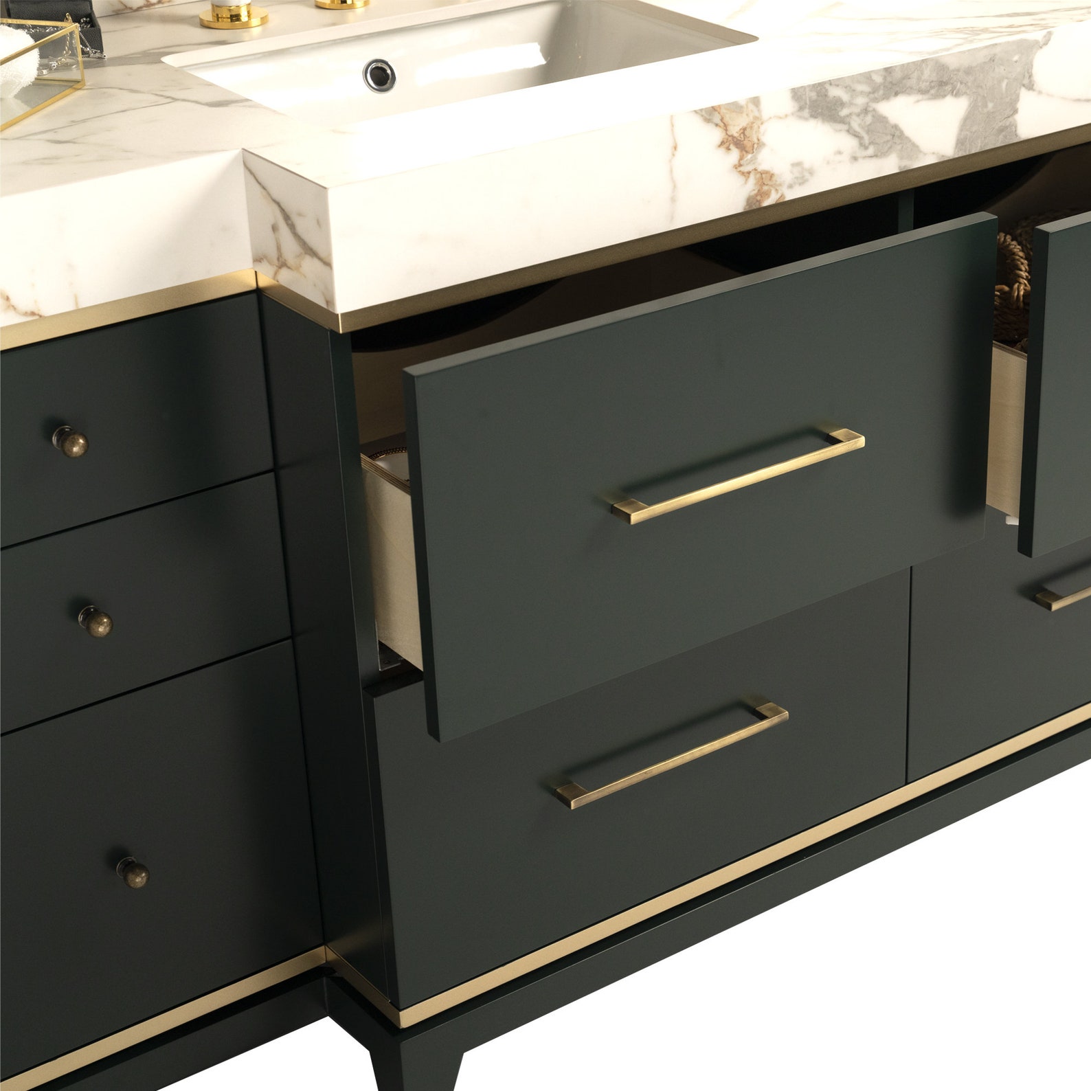 AYASOFYA 72 Inch Green Double Sink Bathroom Vanity - Etsy