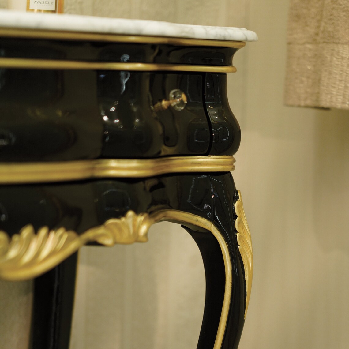 AFRODIT 49 Black Gold Single Sink Bathroom Vanity - Etsy