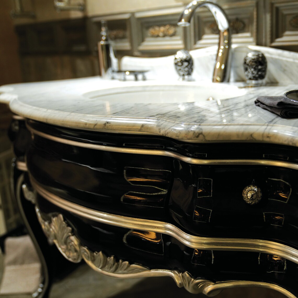 AFRODIT 49 Inch Black Silver Single Sink Bathroom Vanity - Etsy