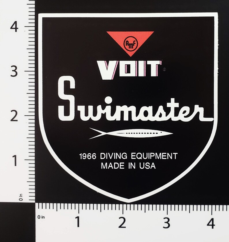 Swimaster VOIT 1966 Dive Diving Decal Sticker Repro 6mil UV Vinyl 4 ...