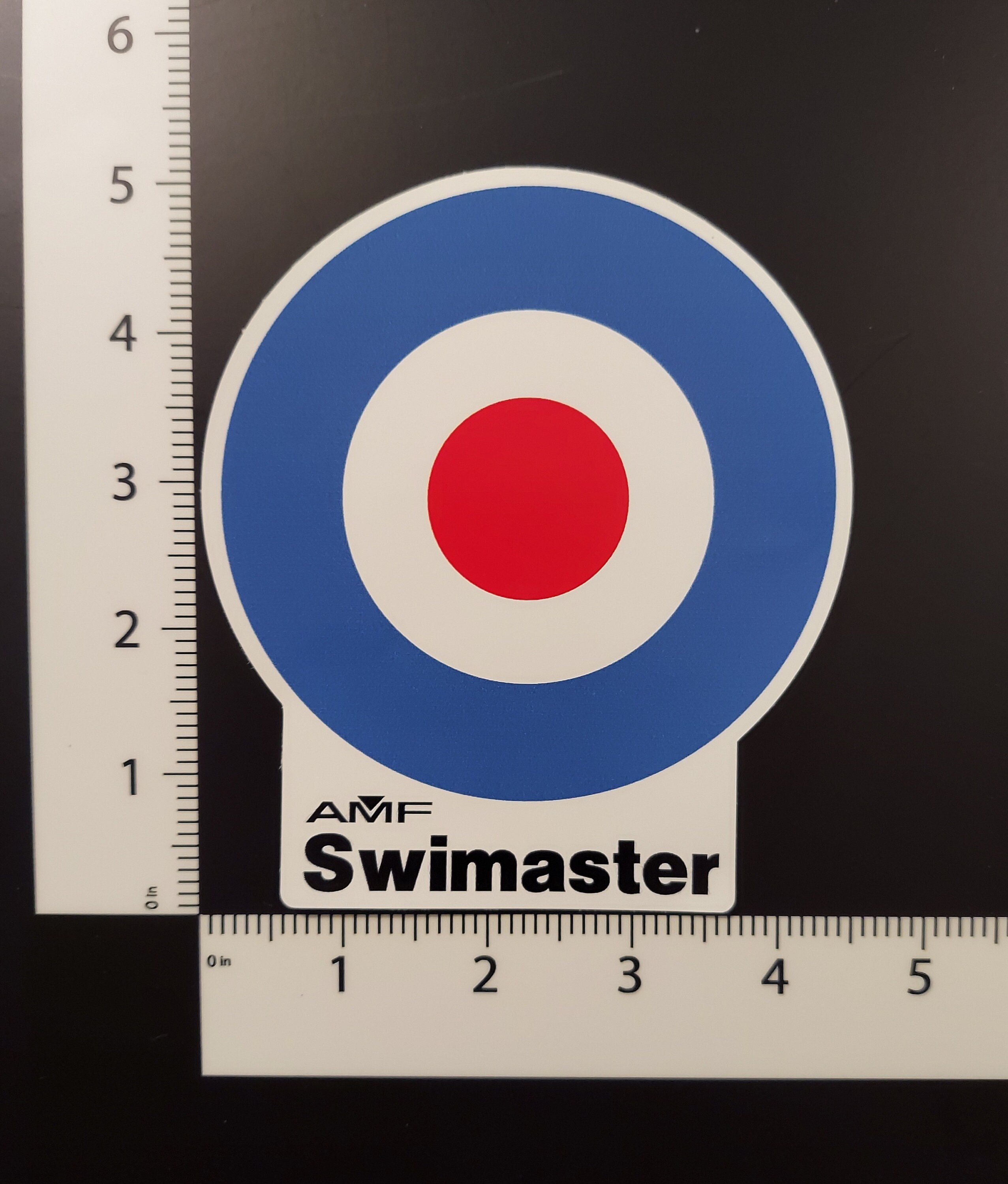 AMF Swimaster Bullseye Diving Voit Decal Repro 6mil UV Vinyl 5" Dive ...