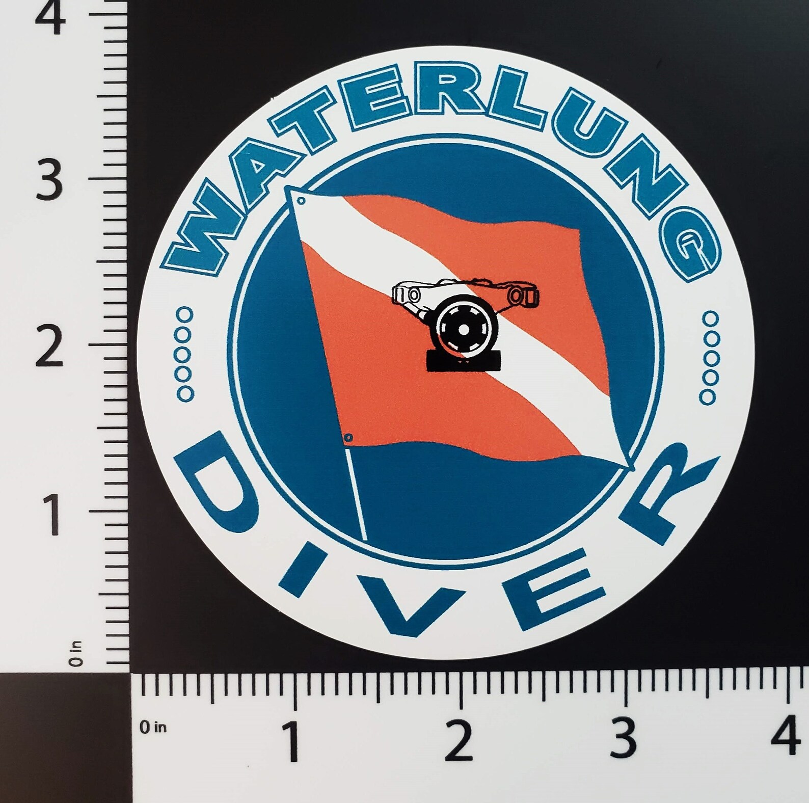 Waterlung Diver Diving Decal Sticker Reproduction 6mil UV Vinyl 4" Die ...
