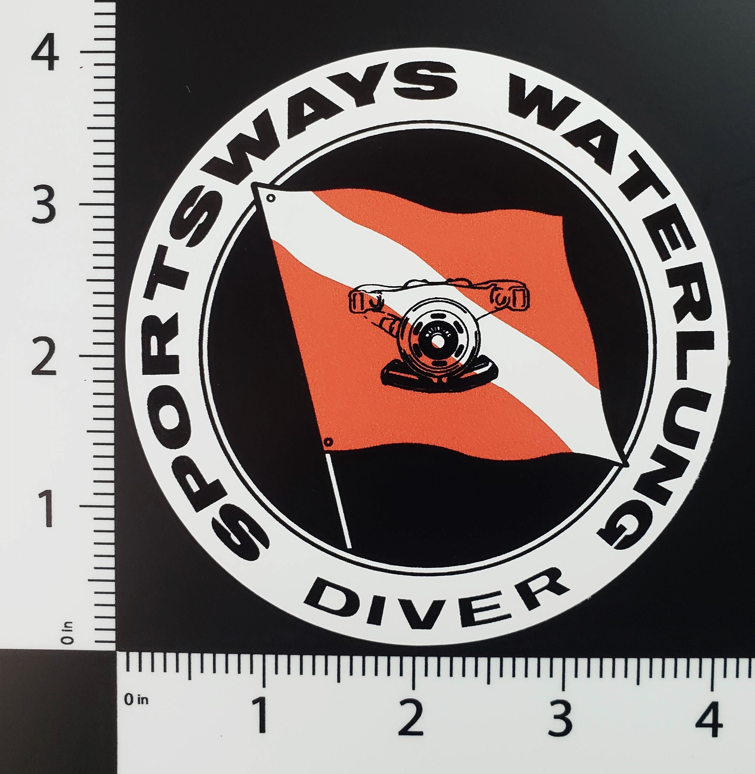 Sportsways Waterlung Diver Diving Decal Sticker Reproduction 6mil UV ...