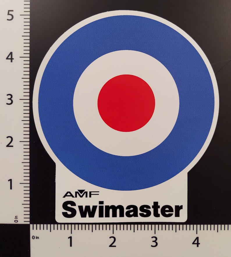 AMF Swimaster Bullseye Diving Voit Decal Repro 6mil UV Vinyl 5" Dive ...