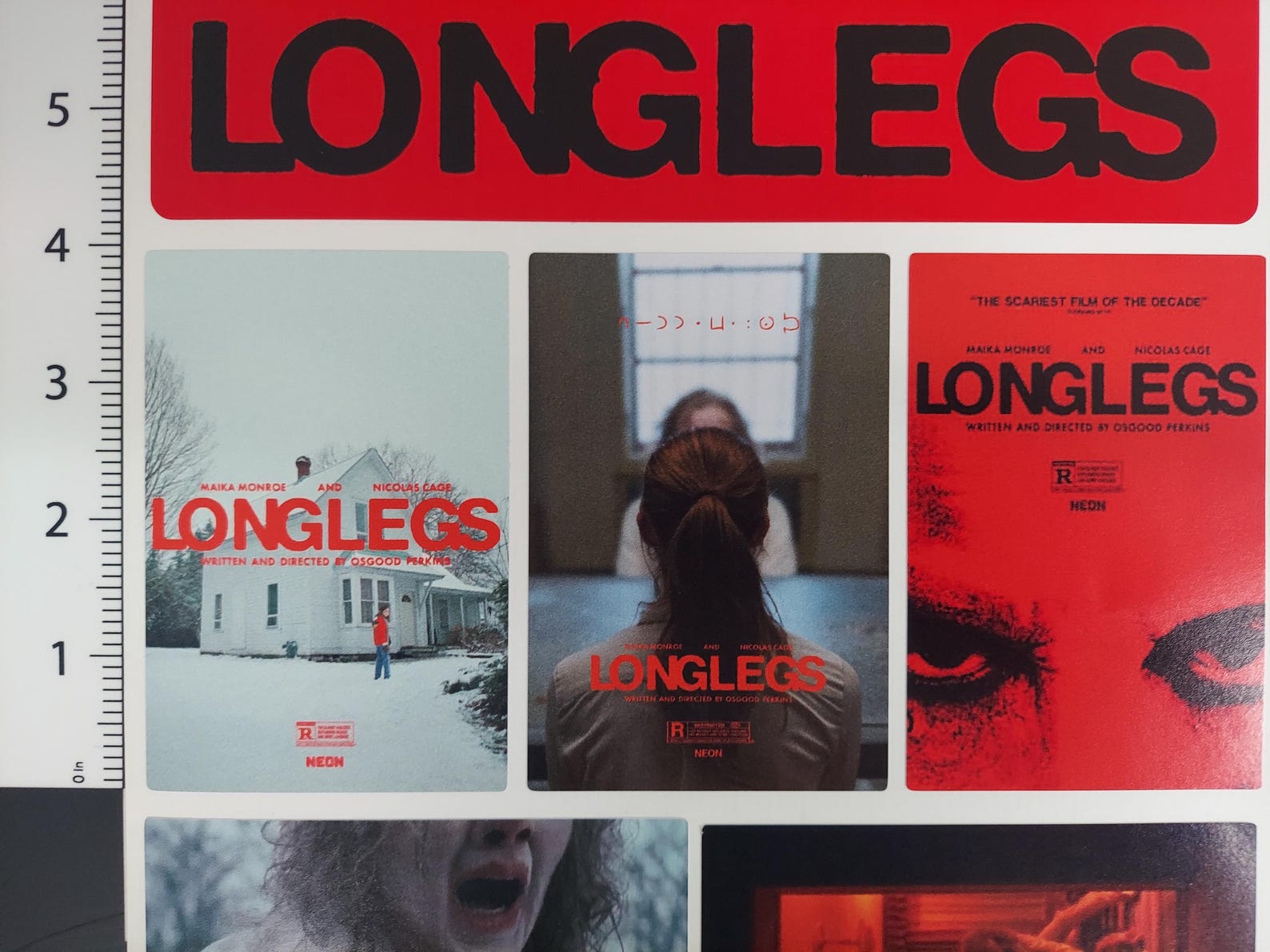 LONGLEGS Movie 10x Vinyl Sticker Set Nicolas Cage / Nic Film / Oz ...