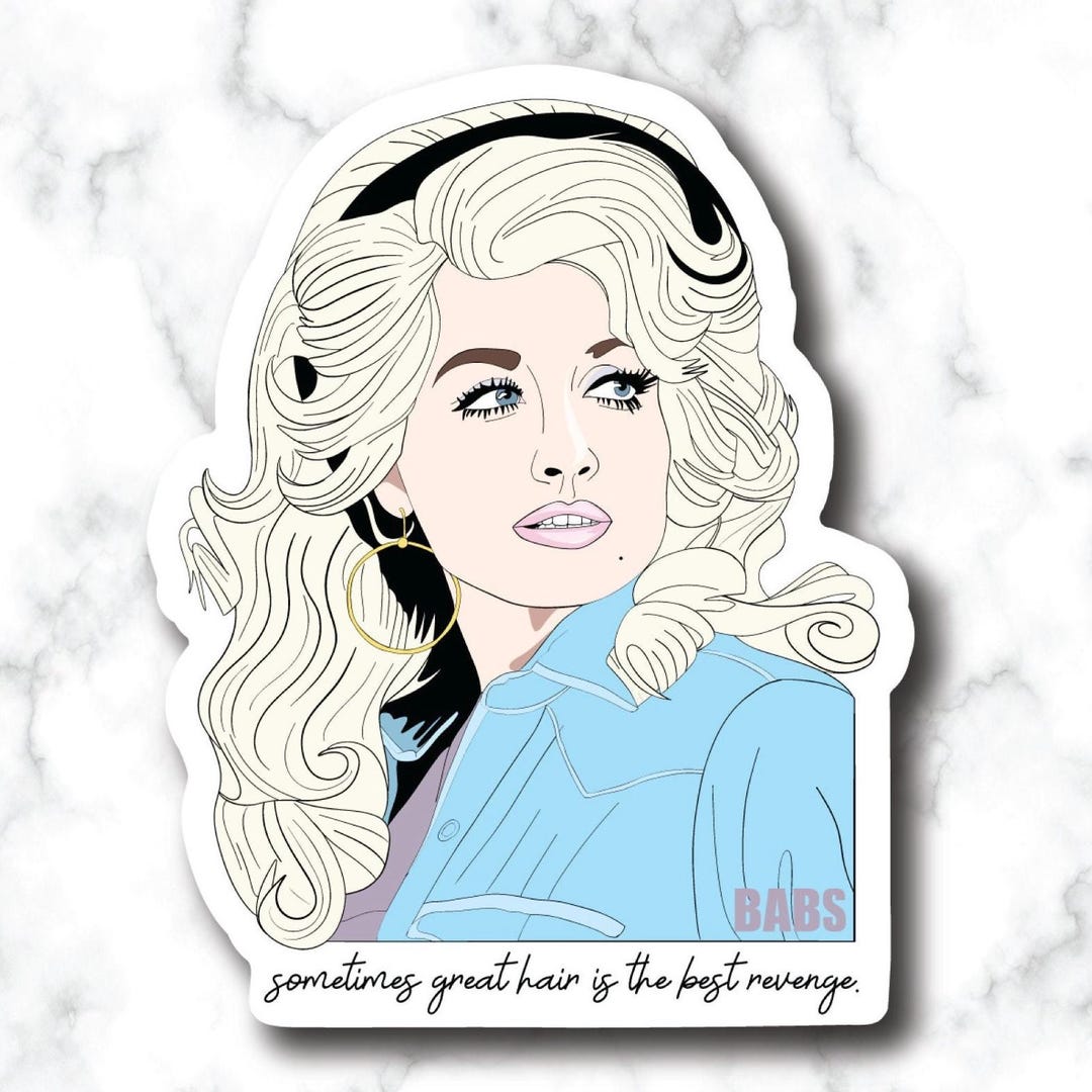 Dolly Parton Sticker, Old Hollywood Sticker, Vinyl Sticker, Dollywood ...