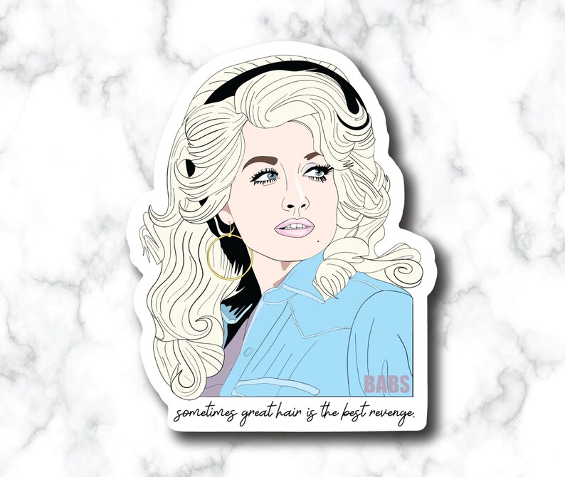 Dolly Parton Sticker, Old Hollywood Sticker, Vinyl Sticker, Dollywood ...
