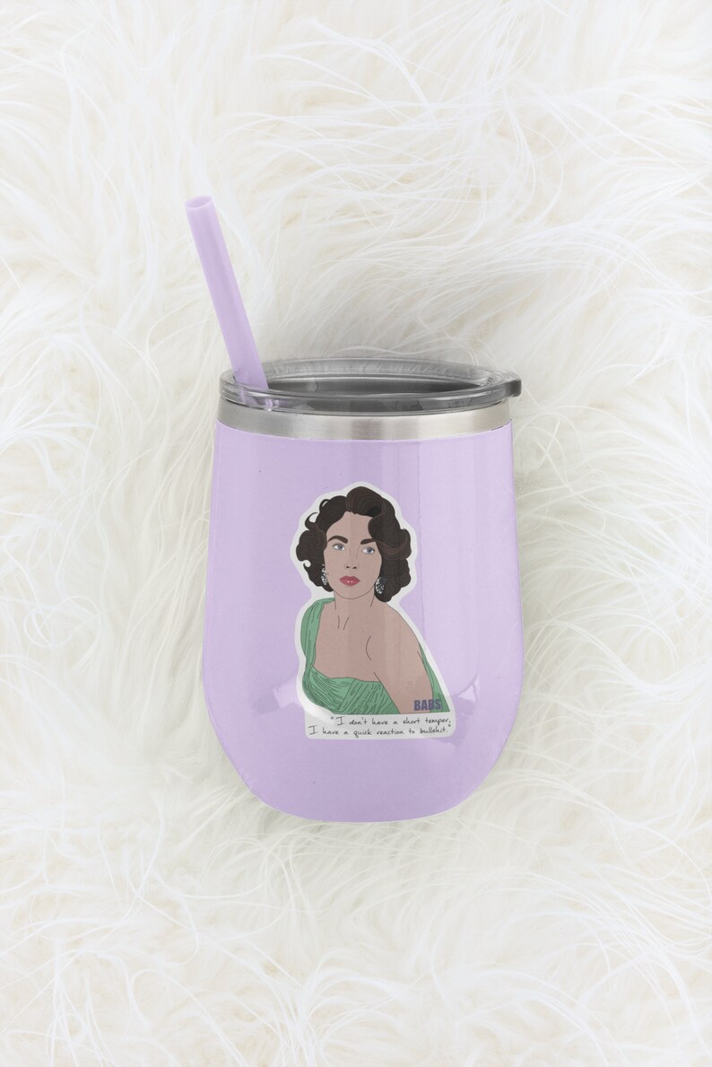 Elizabeth Taylor Sticker, Vinyl Sticker, Old Hollywood Sticker ...