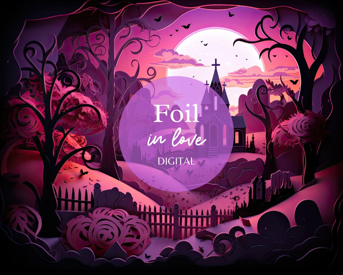 Halloween Spooky Backdrop, Horror Scary Backdrop, Digital Download ...