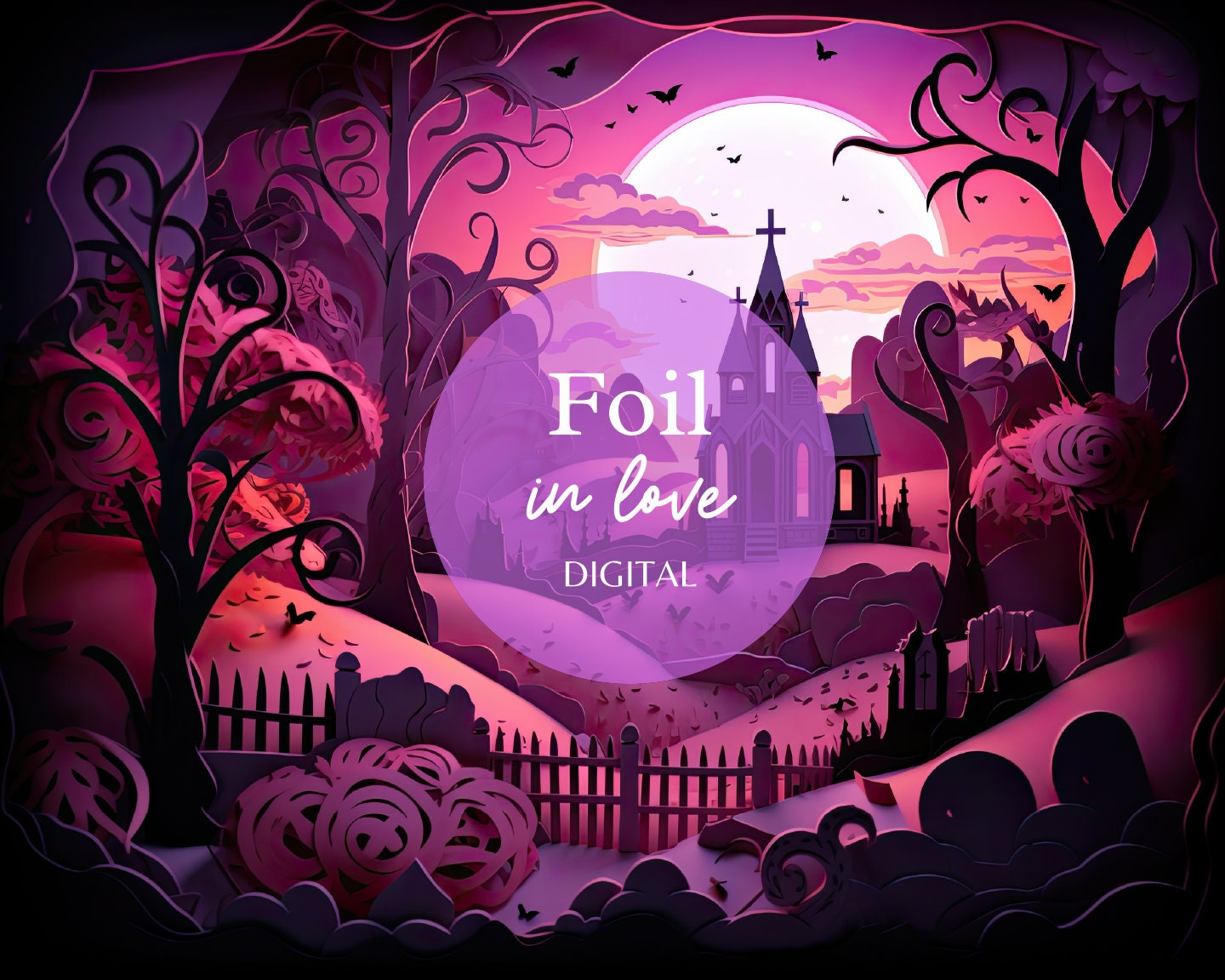 Halloween Spooky Backdrop, Horror Scary Backdrop, Digital Download ...