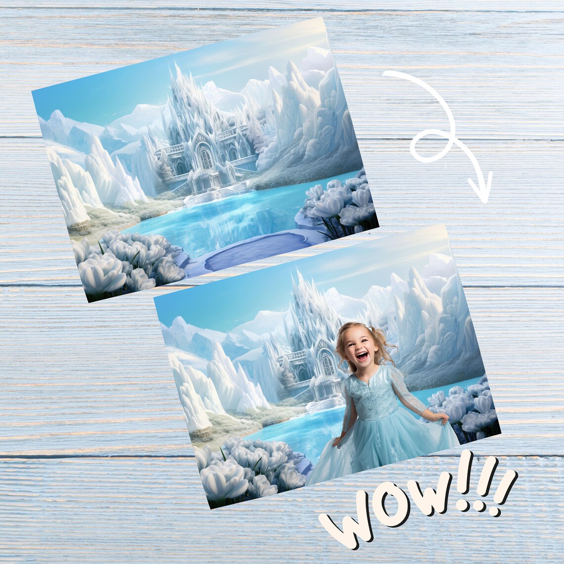 Ice Castle Backdrop, Fairytale Princess, Digital Download, Background ...