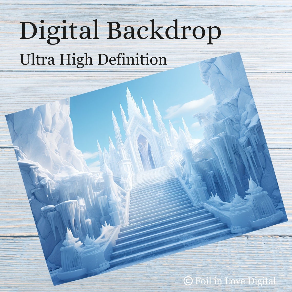 Ice Castle Backdrop, Digital Download, Background for Photography - Etsy