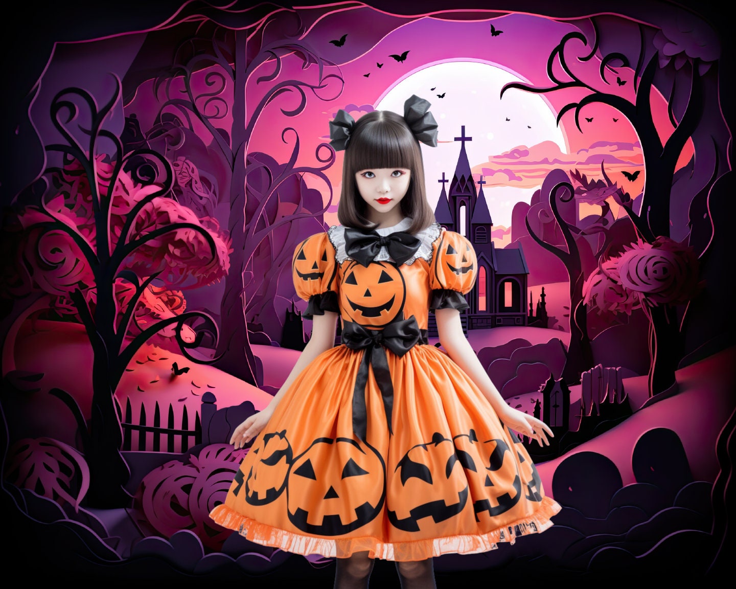 Halloween Spooky Backdrop, Horror Scary Backdrop, Digital Download ...