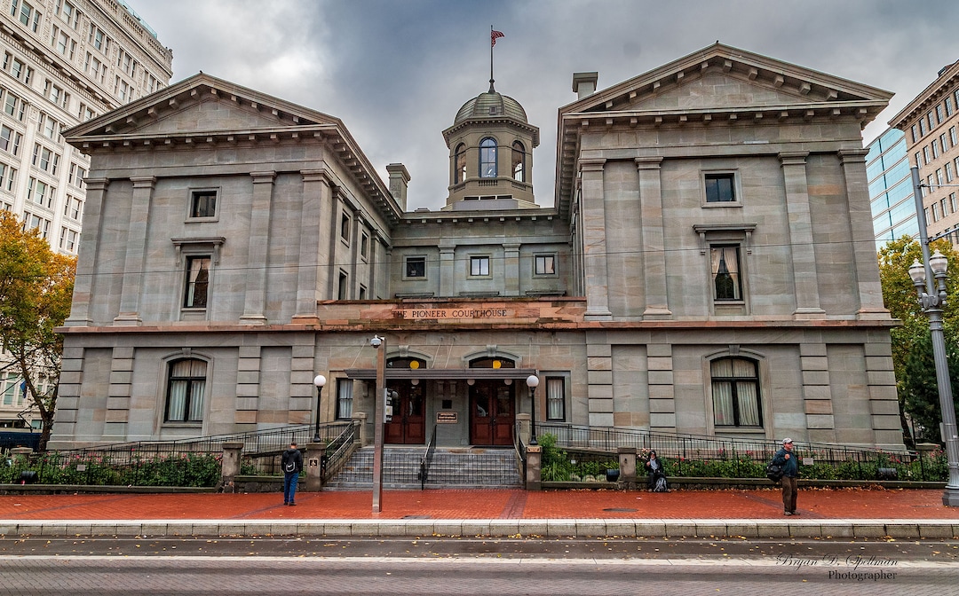 Vintage Pioneer Courthouse Photograph - Portland, Oregon Landmark ...