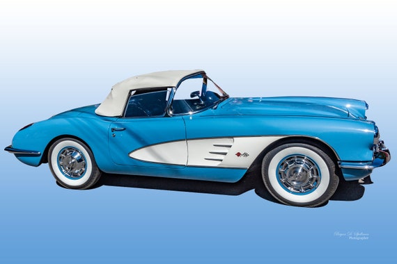 1960 Blue Corvette
