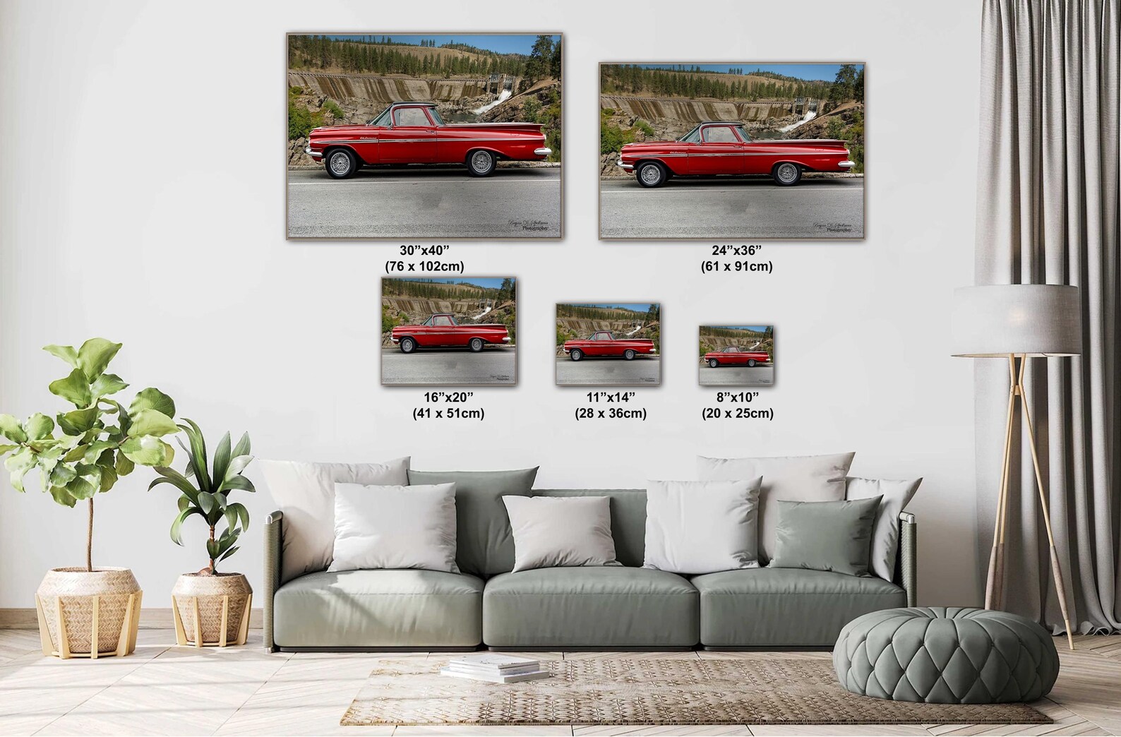 1959 Chevrolet El Camino, Red Chevy Pickup Print , 50s Chevy Photo ...