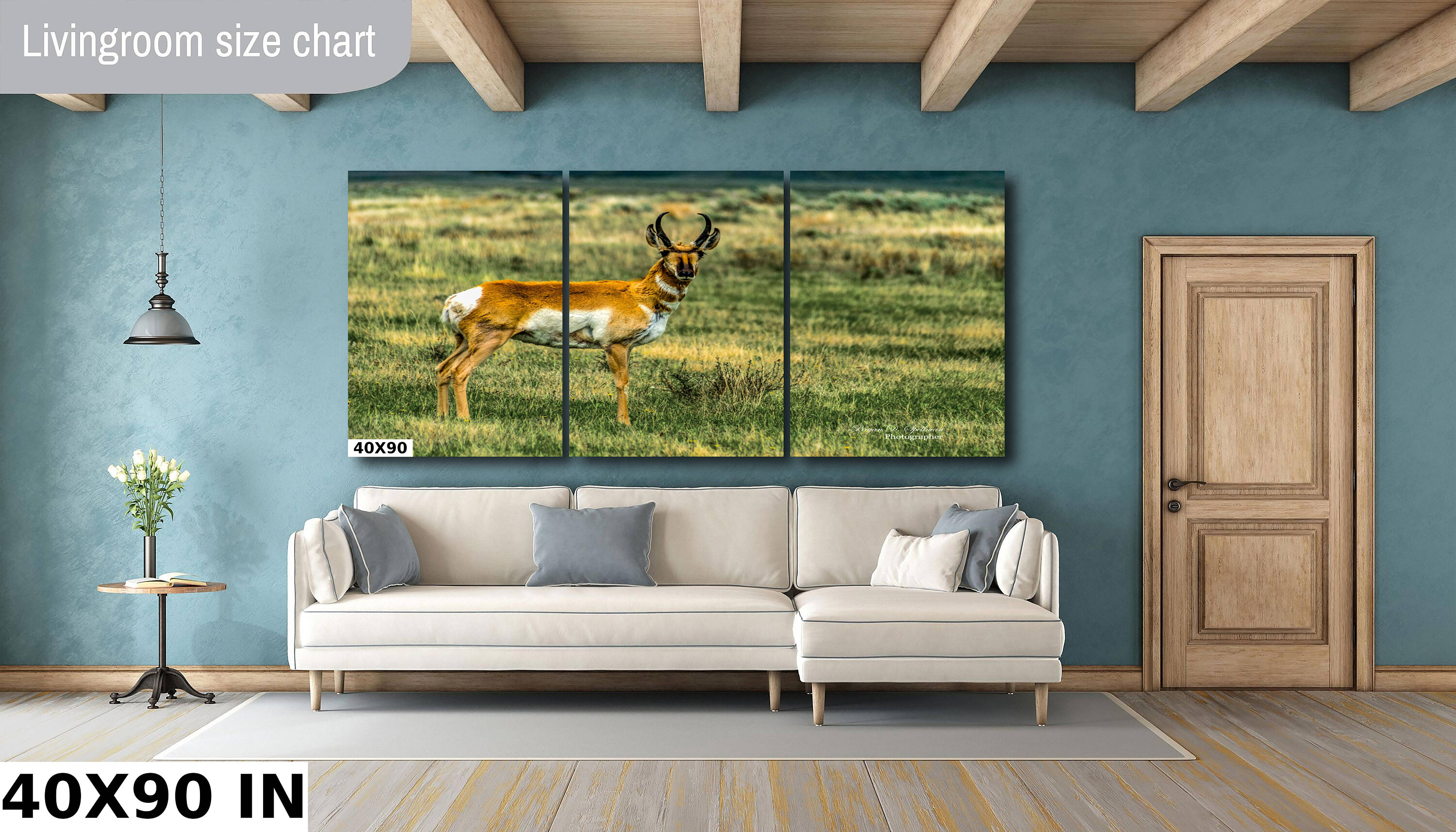 Antelope, Montana Wildlife Landscape, Pronghorn Photo Print, Montana ...