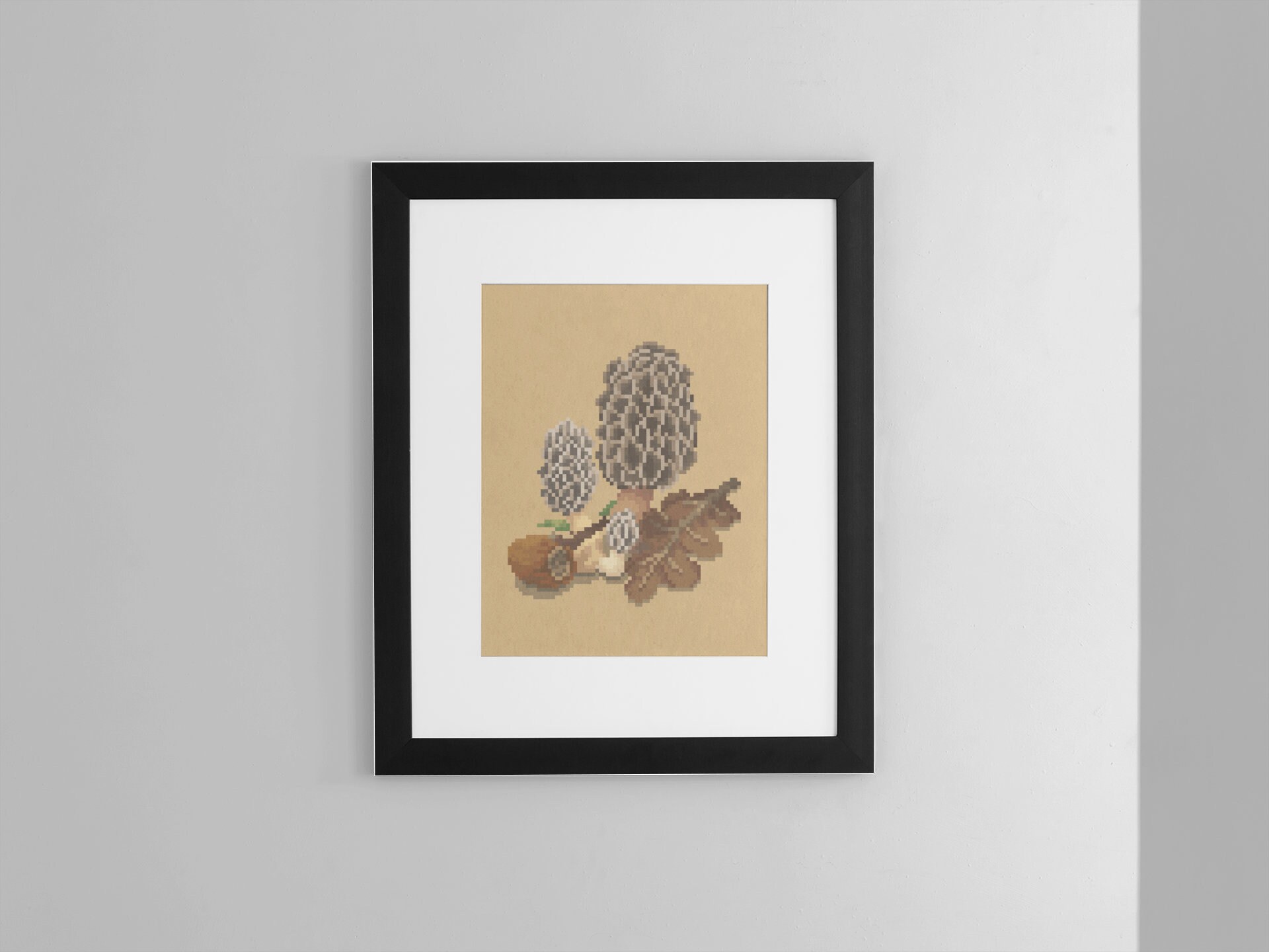 Set of 5 Mushroom Pixel Art Digital Prints, Mushroom Poster, Mushroom ...