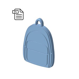Keychain Backpack Stl File for 3d Printing, School Bag, Personalized ...