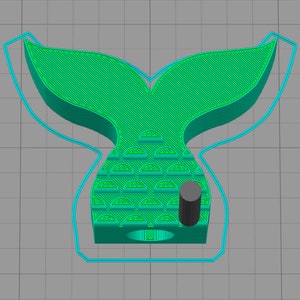 Unique Mermaid Tail STL File for Custom Straw Topper Creations, 3D ...