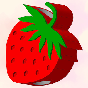 3d Print File Strawberry Straw Topper, STL File for 3D Printing, Baby ...