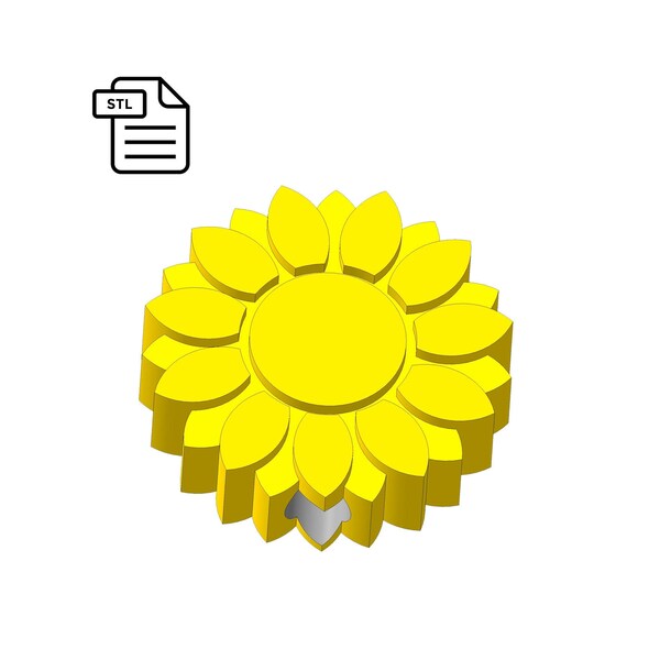 Sunflower Stl Files - Etsy