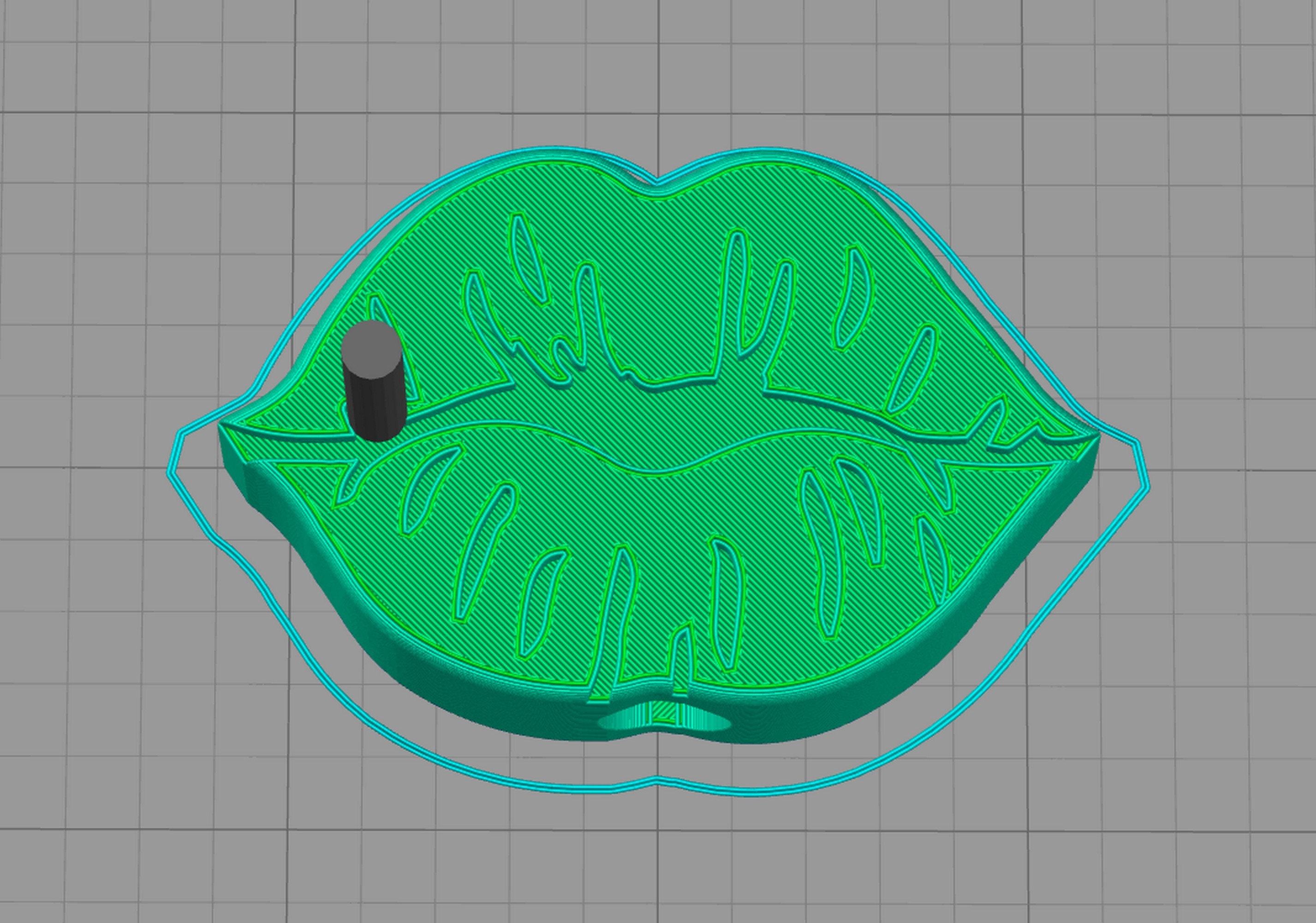 Lips, Kiss Straw Topper STL File for 3D Printed, Valentines' Day, Love ...
