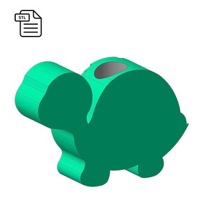 Sea Turtle Straw Topper STL File 3D Printing, Baby Shower Turtle ...